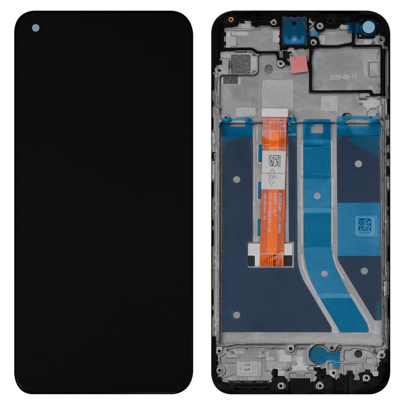 LCD compatible with OnePlus Nord N100, (black, with frame, Original (PRC), BV065WBM-L03-MB03 ...